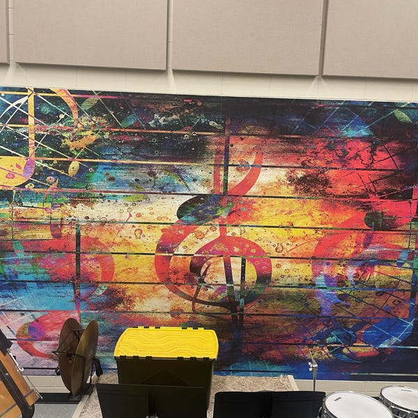 Graffiti Music Wallpaper Mural / Wall Art Music Wallpaper / Musical ...