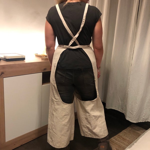 Natural Durable Cotton Canvas Pottery Apron Ceramic Apron Throwing ...