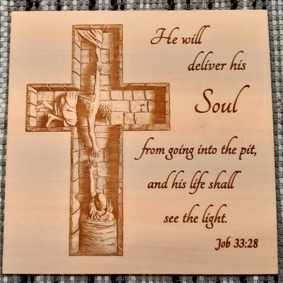 Digital Design File Cross Well Glowforge Laser Ready Engrave SVG 10 X 6 ...