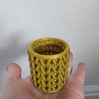 Knitted Cylindrical Containers, 3d Print Pack Knitted Holder, Rope Case ...
