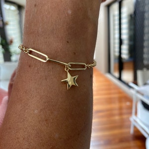 14k Gold Oval Link Bracelet Thick & Flashy Graduated Chain - Etsy