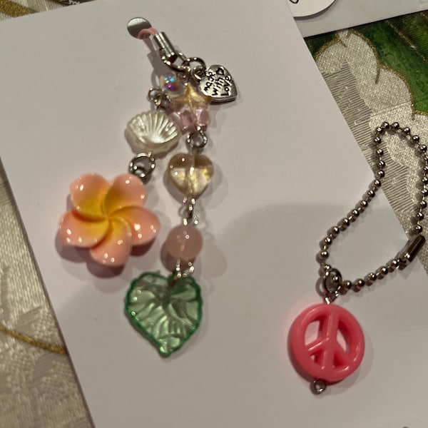 Tropical 2000s Summer Hibiscus Phone Charms, Cute Beach Themed Unique ...