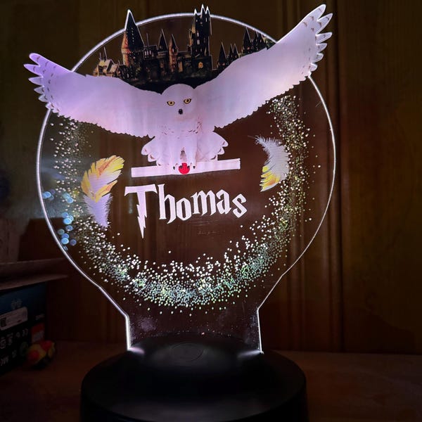 Rainbow Custom Night Light for Kids - Acrylic Night Light - Custom Name ...