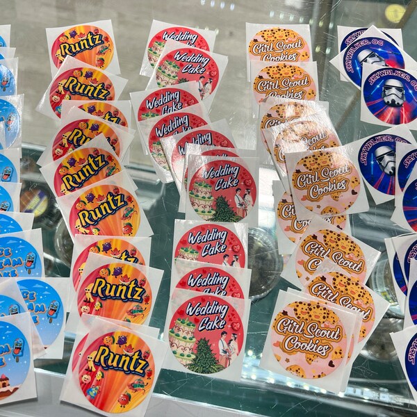 Strain Label Stickers for Plastic Pop Top Preroll Vials - 2.5" X 3.5 ...