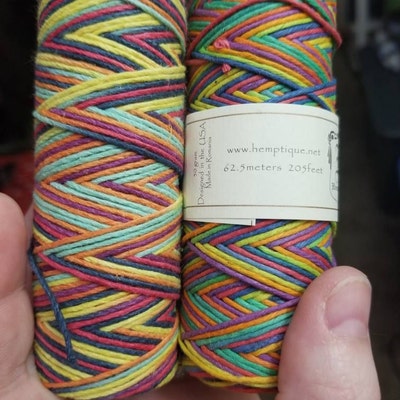 Rainbow Hemp Twine Multicolor 1mm High Quality Colored Hemp - Etsy