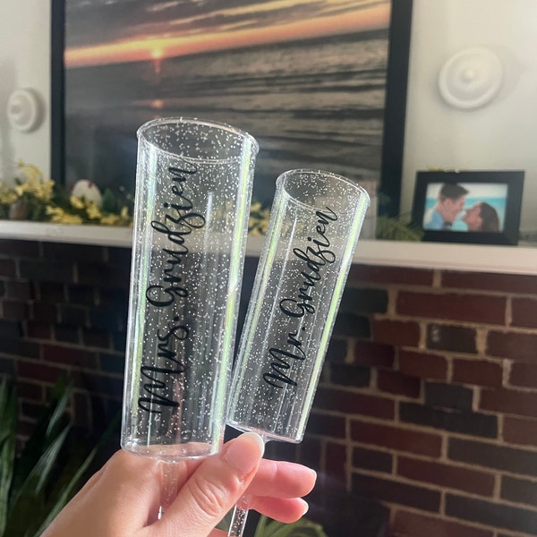 Champagne Flute Decals, Custom Champagne Decals, Personalized Champagne ...