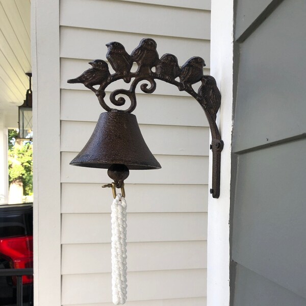 Rope Bell Pull W/ 2 Brass Shackles & Ring - Braided Knot Lanyard - Hand ...