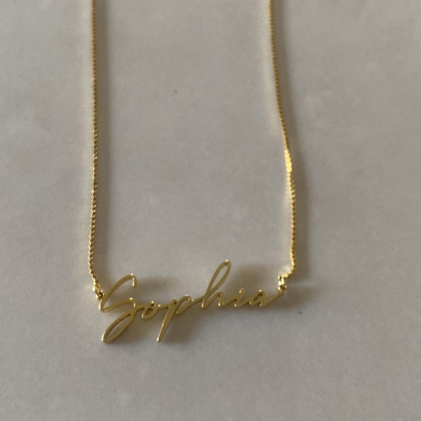 Minimalist Name Necklace With Box Chain • Name Necklace by ...