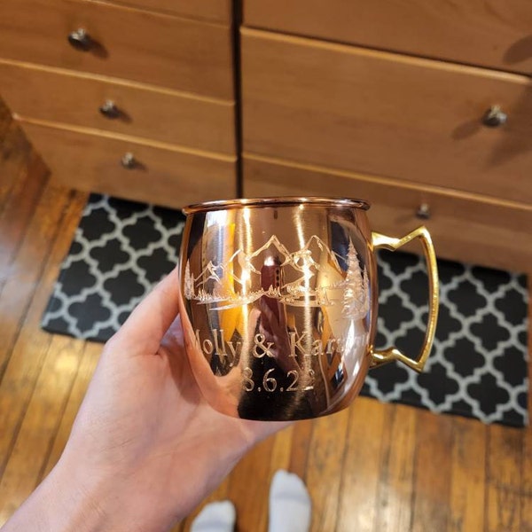 Personalized Moscow Mule Mug, Initial and Name Cup, Custom Cocktail Cup ...