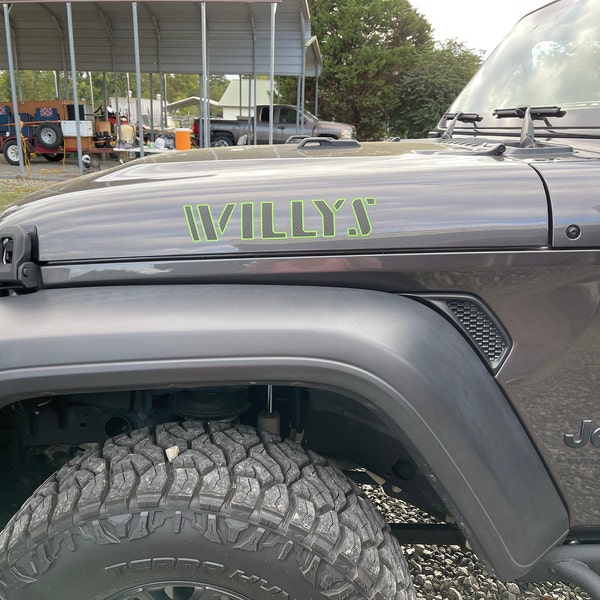 FITS 2019-2025 Jeep Willys Hood Letters Vinyl Graphics - Etsy