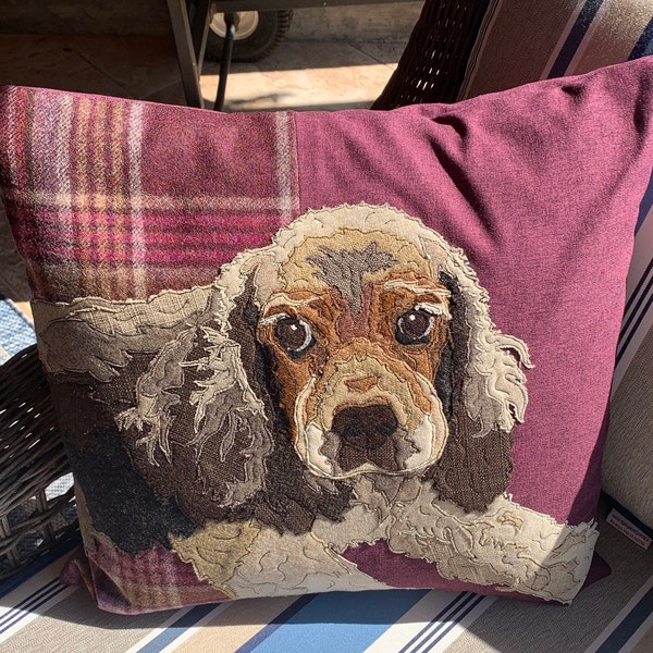 Dog/pet Portrait Cushion/pillow Portraying 2/3 Dogs or Pets of Your ...