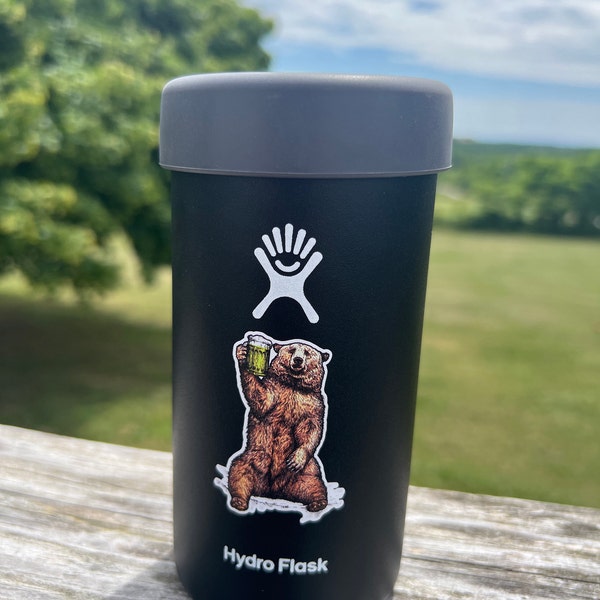 Bear Beer Sticker, Vinyl Sticker, Laptop Sticker, Yeti Cooler Sticker ...