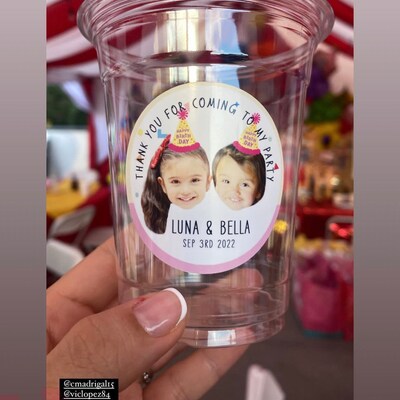 Kids Birthday Photo Stickers Custom Face Stickers Birthday Photo Favor ...