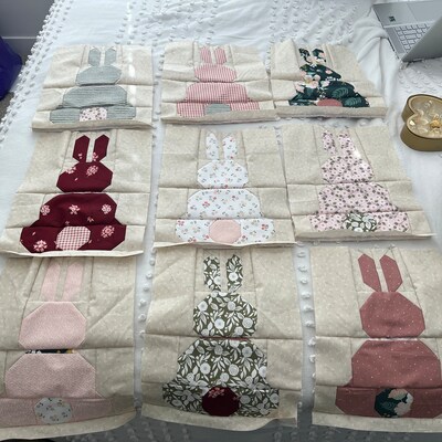 Bunny Rabbit Quilt Pattern Country Bunnies Quilt Pattern PDF the ...
