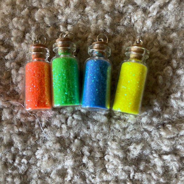 DIY Glass Bottle Necklace Sets - Fillable Empty Mini Wishing Jar Glass ...