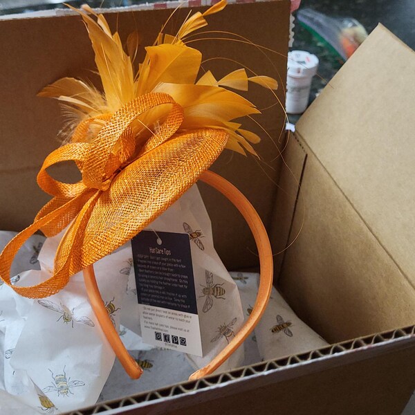 Turquoise Color Spray Crinoline Fascinator on Headband - Kentucky Derby ...