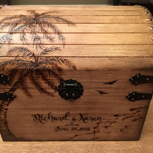 Custom Wedding Chest Medium Card Chest Personalized Chest | Etsy