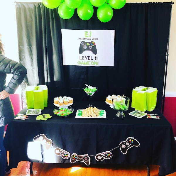 Video Game Party Sign, Instant Download X-large Video Game Party ...