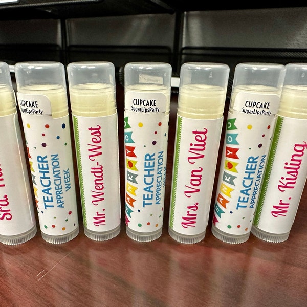 Thank You TEACHER Lip Balm We Love Our Teacher Gratitude Gift Teacher ...