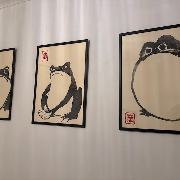 SET OF 3 Matsumoto Hoji Frog Print,matsumoto Hoji Frog Poster, Japanese ...