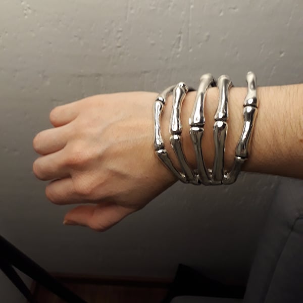 Hand Skeleton Cuff / Bracelet by Defy - Cool Statement Unique Jewelry ...