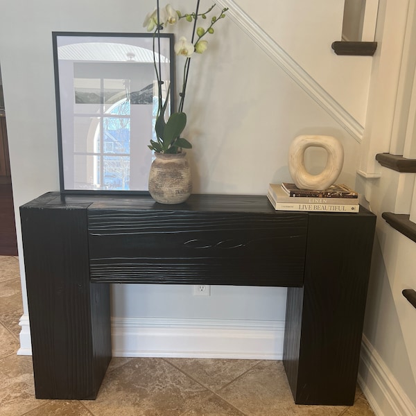 Modern Rustic Console Table Black Espresso (made and Shipped in U.S.A ...