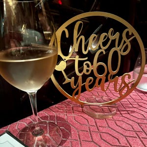 60th Birthday Table Sign Centerpiece Sturdy Wood Not Cardboard ...