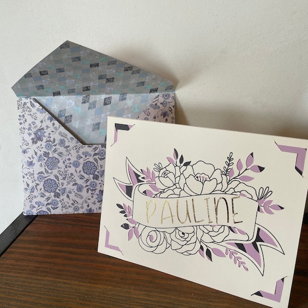 SVG: Floral Card Blank Insert Card. Cricut Joy Friendly. Draw and Cut ...