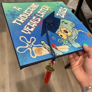 READY TO SHIP Funny Spongebob Glitter Grad Cap Topper | “on to the Next ...