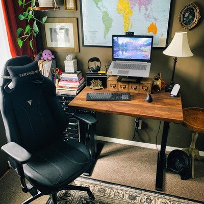 Industrial Style Height Adjustable Desk Sit Stand Desk With Electric ...