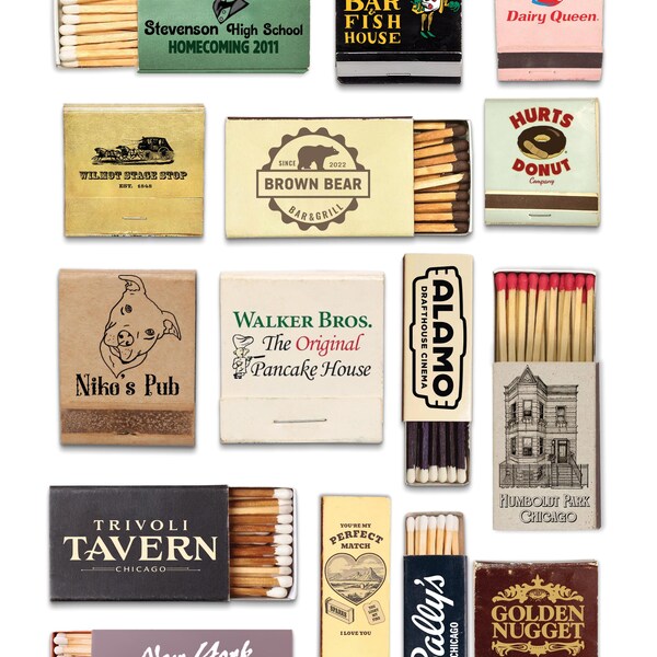 CUSTOM MATCHBOOK ART | Personalized Digital Matchbox Gift | Large ...