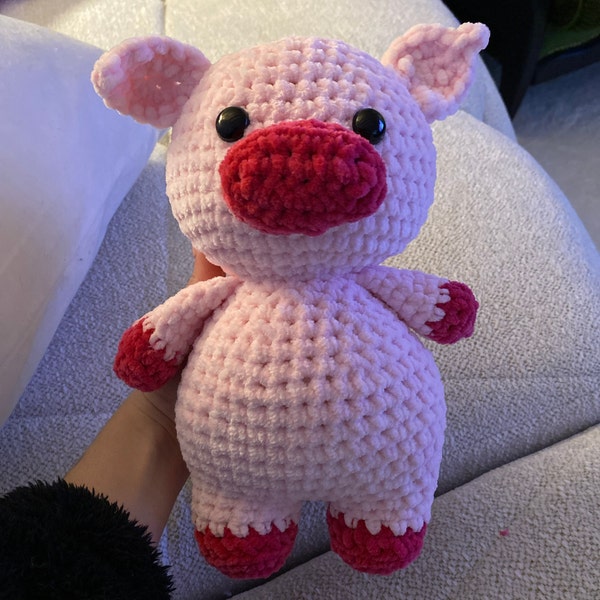 Pig Crochet Pattern (PDF) Low Sew. Only Sew on Nose and Ears. Overall ...