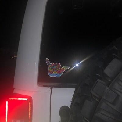 Shaka Sign Hang Loose Hand Sticker Hawaii Decal Colorful Car Decal ...