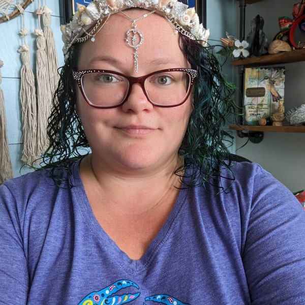 The Aquamarine Dream Mermaid Crown Headdress Shell Crown Crystal Crown ...