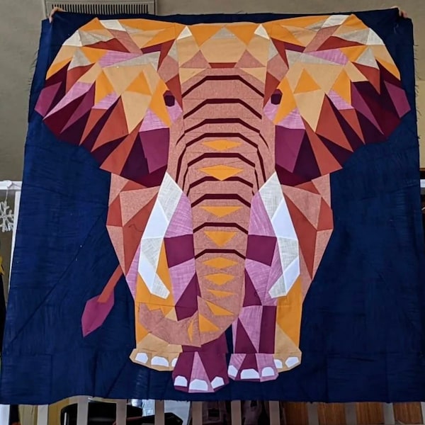 Elephant Abstractions Quilt KIT or Pattern by Violet Craft - Etsy