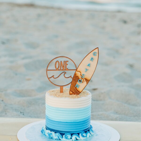 Custom Surfboard Cake Topper | Island Beach Life Topper | Surfer Topper ...