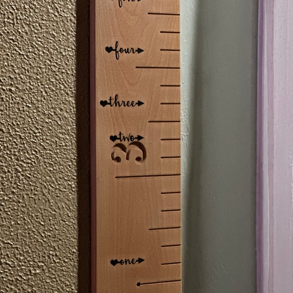 Height Marker for Growth Chart Ruler Vinyl Decal Arrow in Script ...
