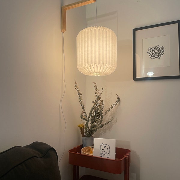 Round Origami Chandelier Lamp | Japandi Hanging Lampshade | Globe Wall ...
