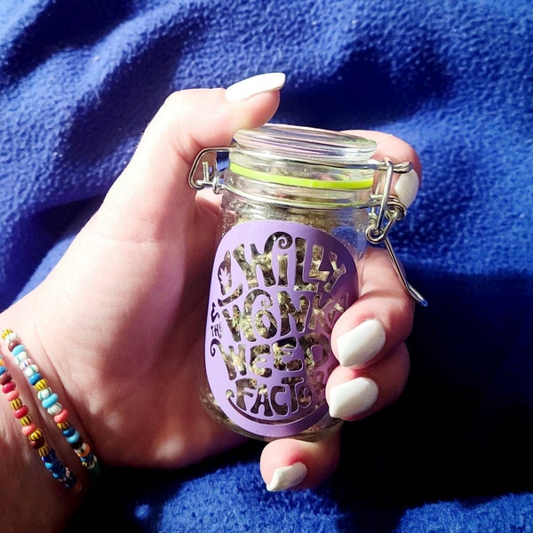 Stache / Stash Jar "willy Wonka" **NEW** Available in 3 Sizes! - Etsy