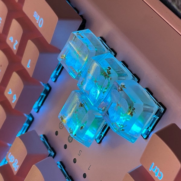 Backlit Arrow Flower Keycap, Pink Keycap, Dry Flower Backlit Keycaps ...