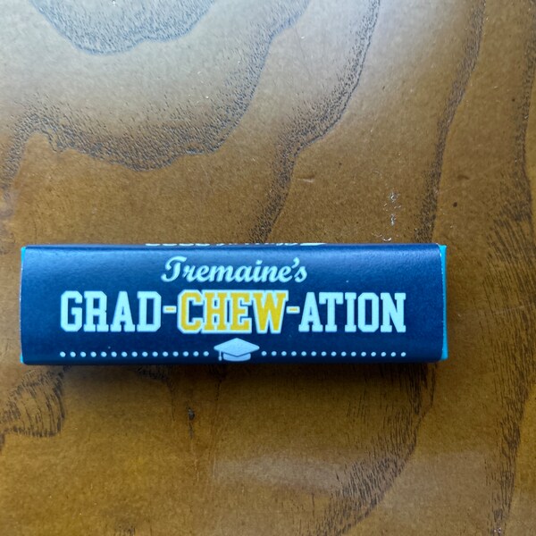 Grad-chew-ation | Graduation Party Favor | Custom Gum Wrapper ...