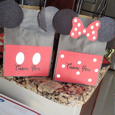 Mickey Mouse Paper Favor Bags Mickey Mouse Bags Mickey Mouse Birthday ...