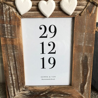 Custom Date Print, With Personalised Special Date, Name and Location ...