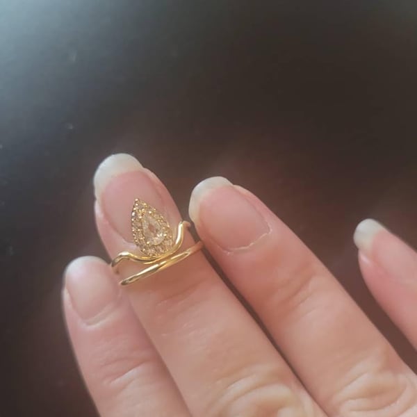 2 Fingertip Rings Fingernail Art Trendy Open Adjustable Rose Design ...