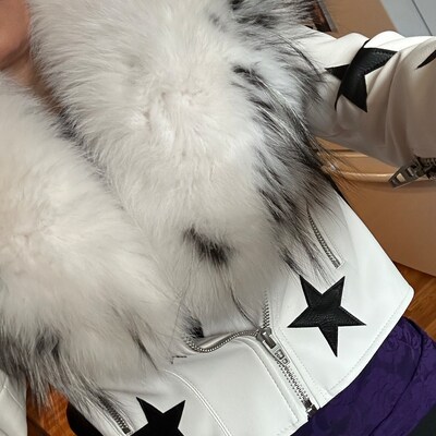 Crystal Fur Waist Length Jacket Fox Fur Jacket Fox Fur Coat Crystal ...