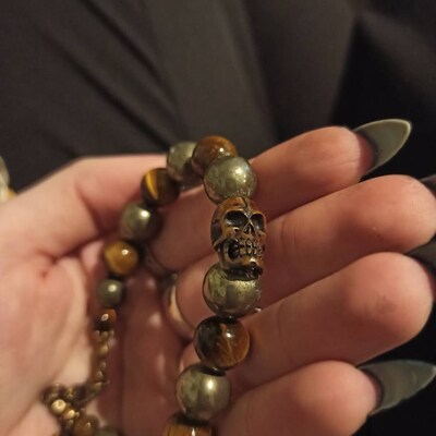 108 Black Baba Mala Skull Prayer Beads, Yak Bone Skull Japa Mala, Hand ...