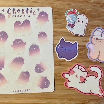 Nurse Cat Sticker Holographic Sparkle Weatherproof Glossy Cute for ...