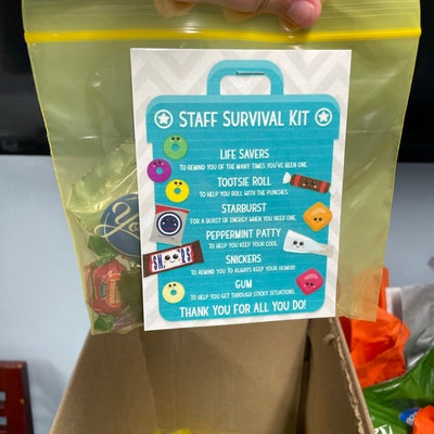 PRINTABLE Staff Survival Kit Tag Instant Download Staff Appreciation ...