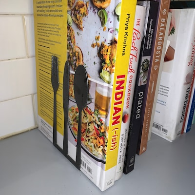 Fork Knife Spoon Kitchen Cookbook Bookend Kitchen Bookend Cookbook ...
