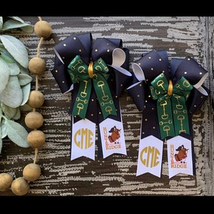 Custom Logo Equestrian Horse Show Bows - Etsy